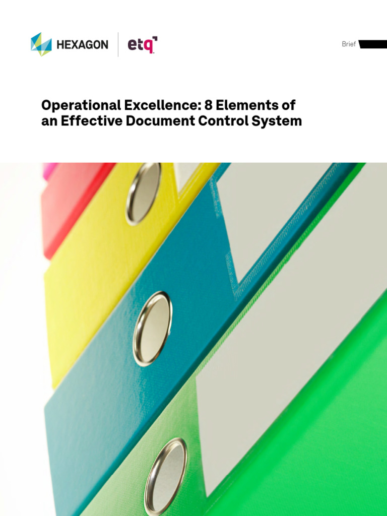 Effective Document Control System Elements | PDF | Metadata | Quality ...