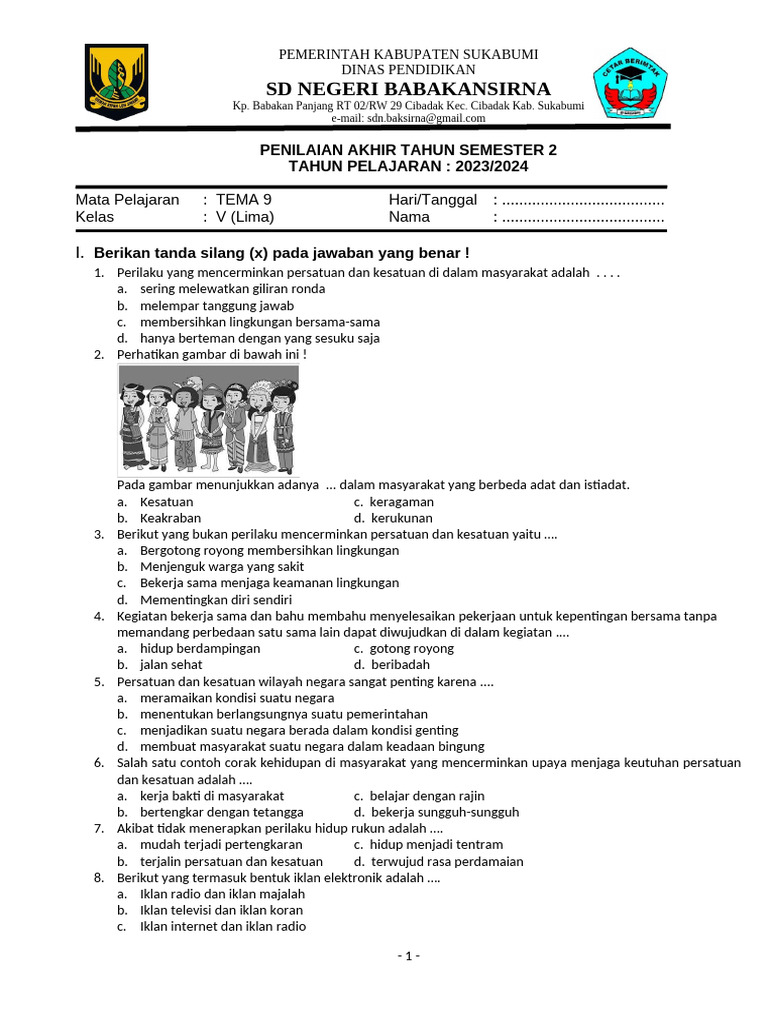 Pat Tema 9 Kelas 5 | PDF