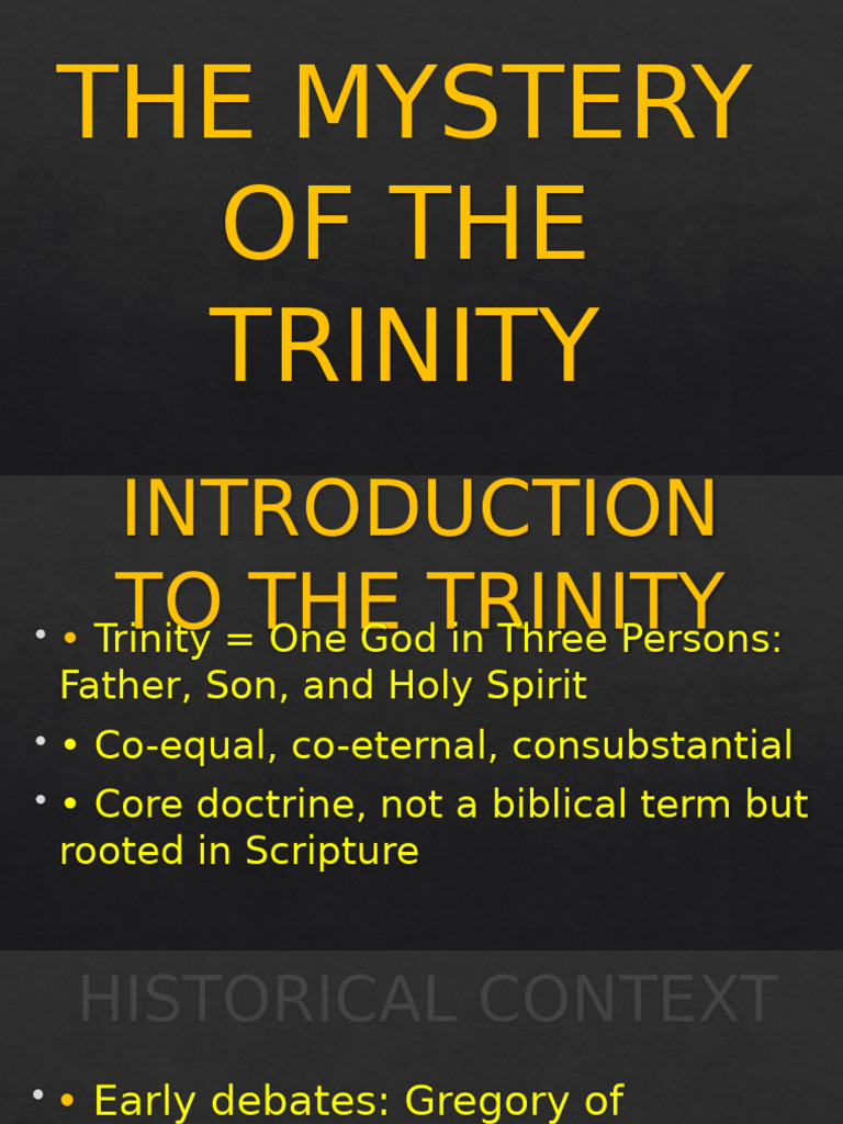 Understanding the Doctrine of the Trinity | PDF | Trinity | God The Father
