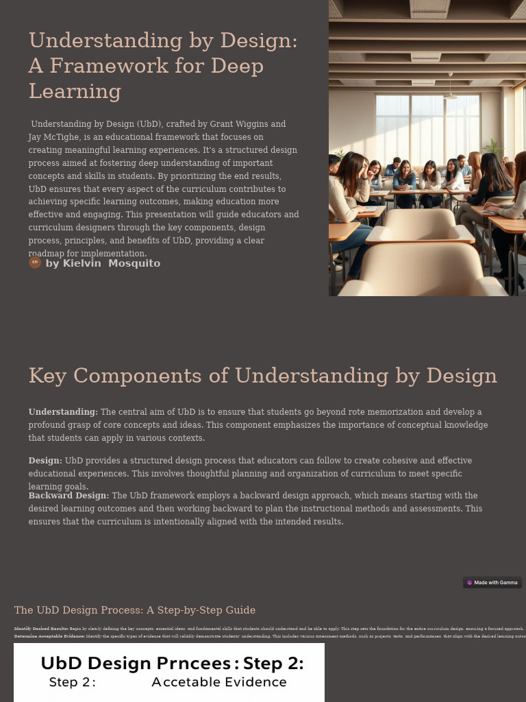 Understanding by Design Framework Overview | PDF | Learning ...
