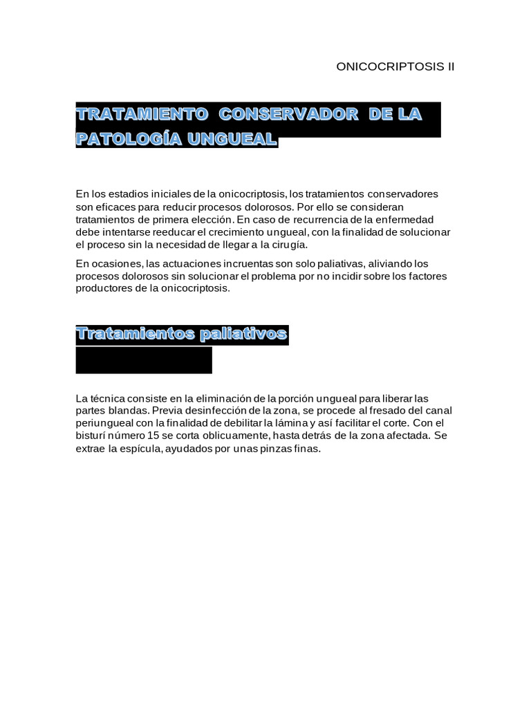 ONICOCRIPTOSIS | PDF