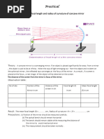 Class 12 Concave Mirror Experiment | PDF | Glass Engineering And Science | Electromagnetic Radiation