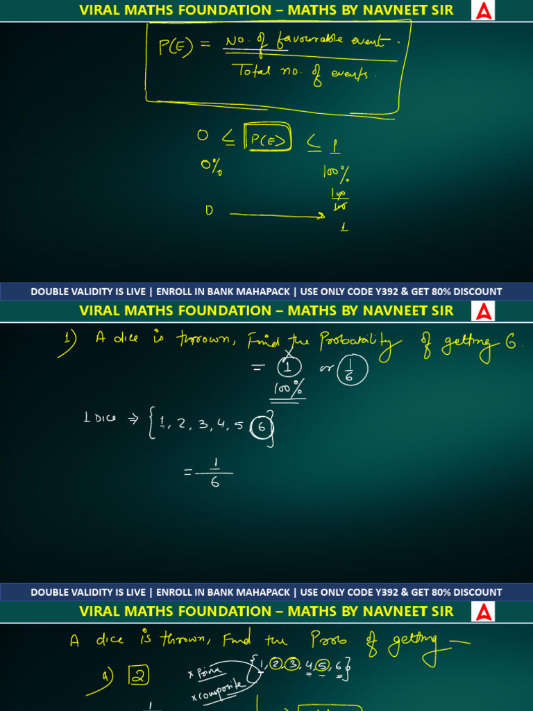 Viral Maths Foundation Enrollment Offer | PDF | Probability Theory ...