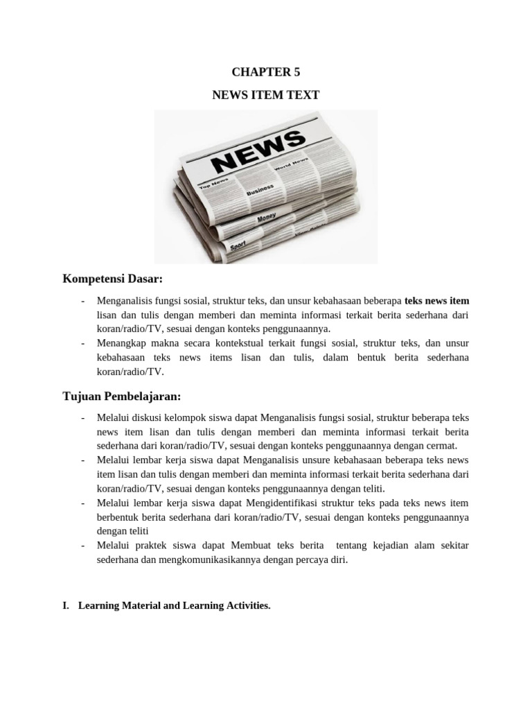 Modul News Item Text Chp. 5 | PDF | Earthquakes