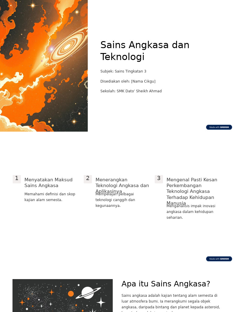 Sains Angkasa Dan Teknologi | PDF