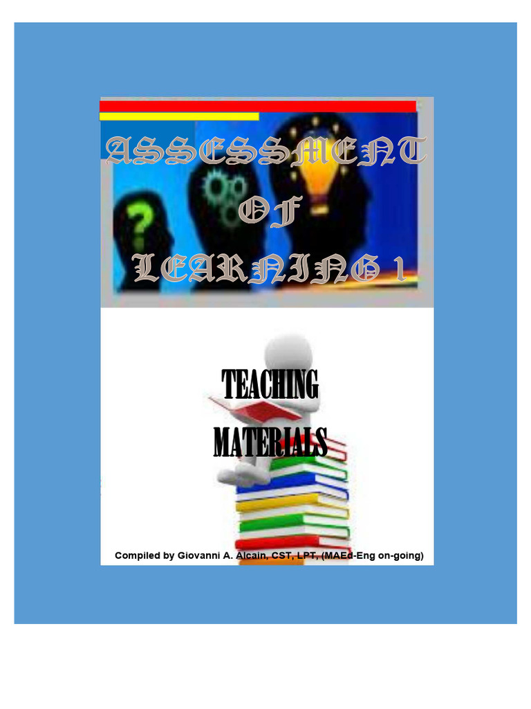 Assessment of Learning Concepts Guide | PDF | Educational Assessment ...
