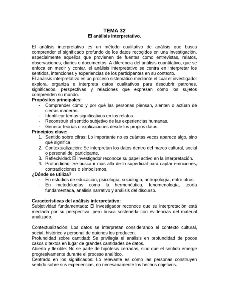 TEMA32 Resumenyquiz 6877 Eb 54 A 7 Eaf | PDF | Análisis | Hermenéutica