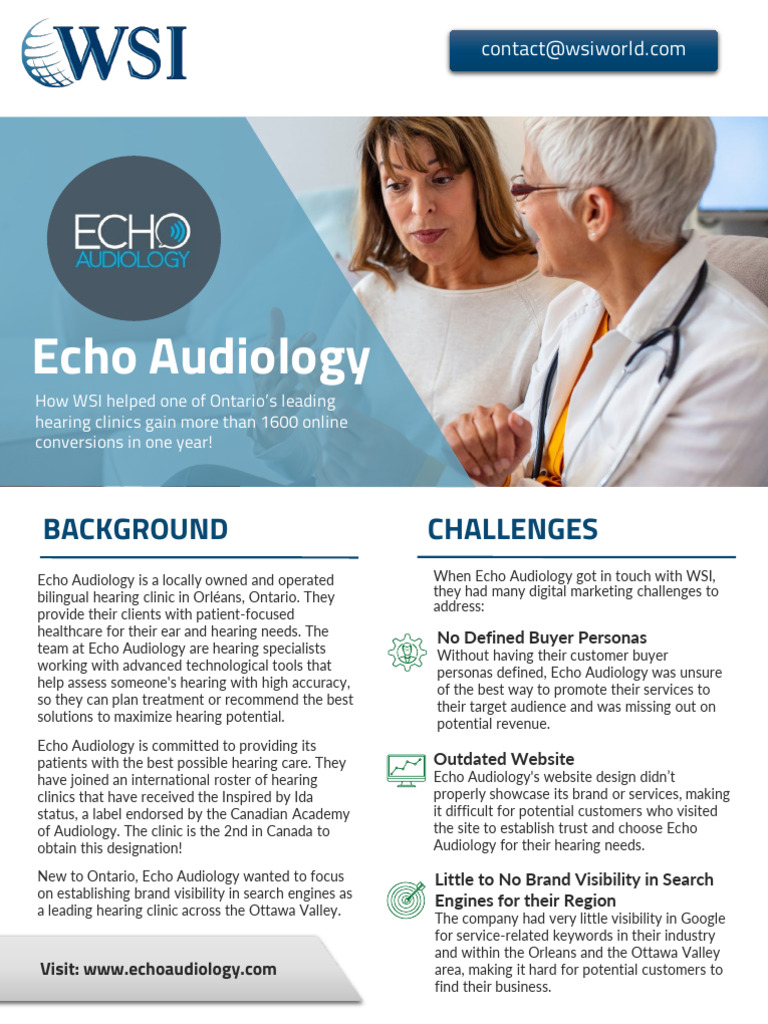 WSI Case Study - Echo Audiology (FINAL) | PDF | Audiology