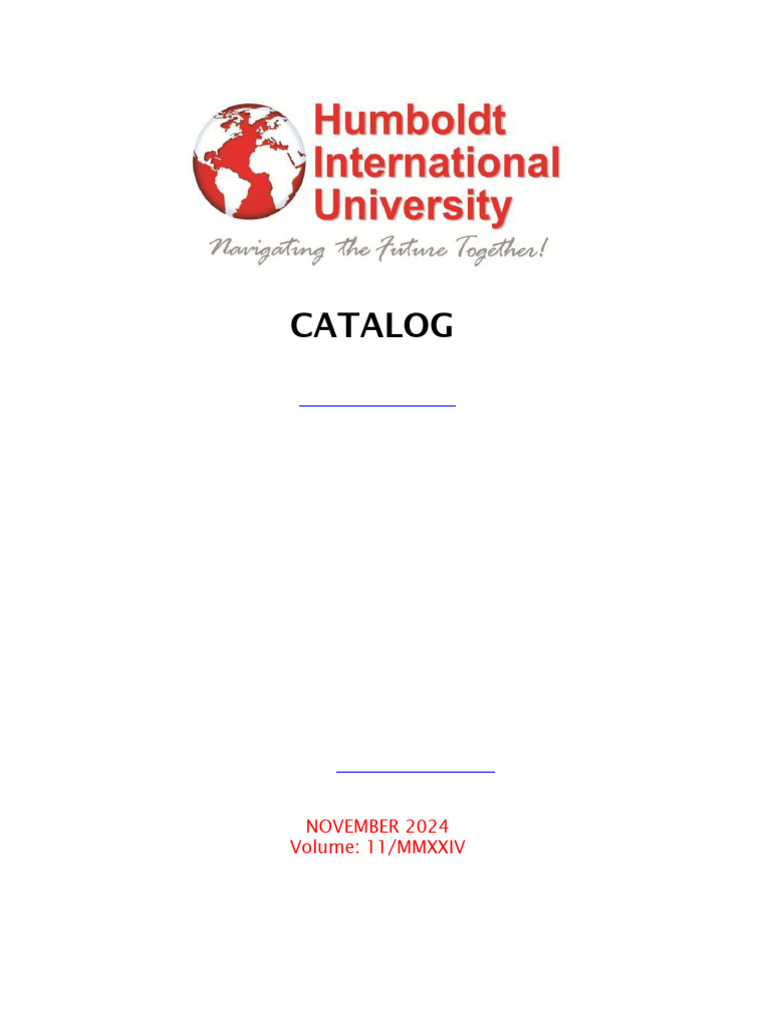 Catalog HIU Nov 2024 | PDF | Academic Degree | University And College ...
