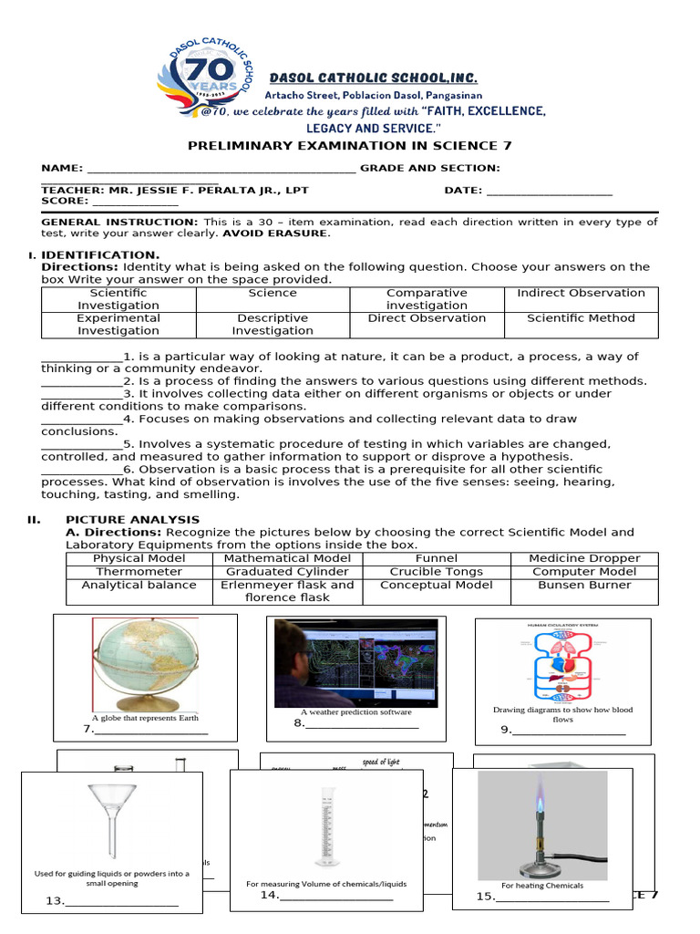 Science 7 Tqs With Tos For Prelim | PDF | Scientific Method | Science