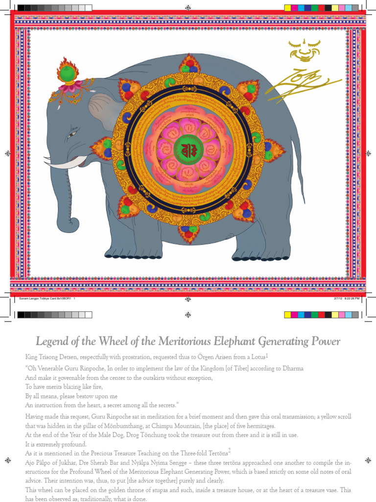 Wheel of The Meritorious Elephant Generating Power Large | PDF ...