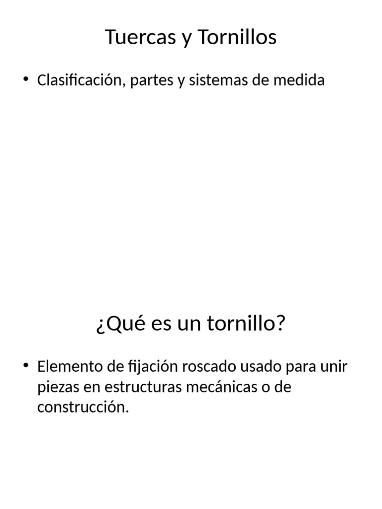 Tuercas y Tornillos Presentacion | PDF