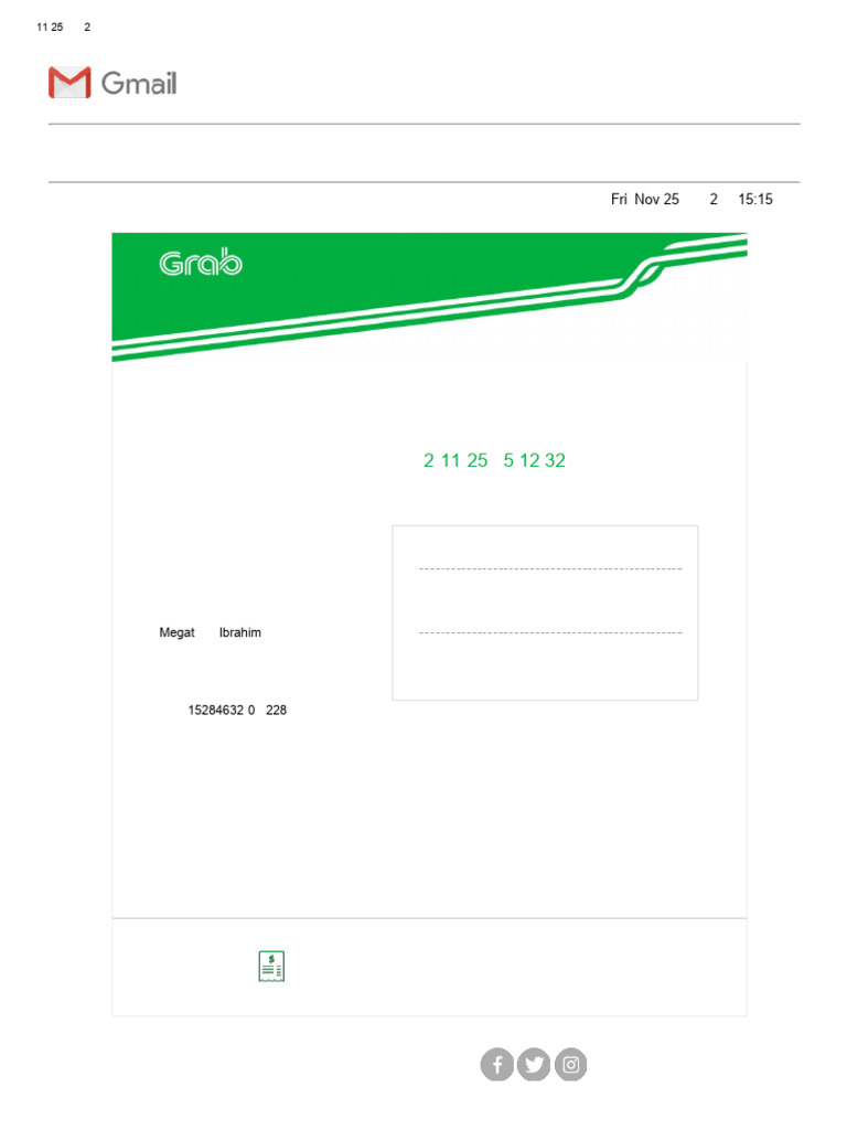 GrabCar E-Receipt Summary | PDF