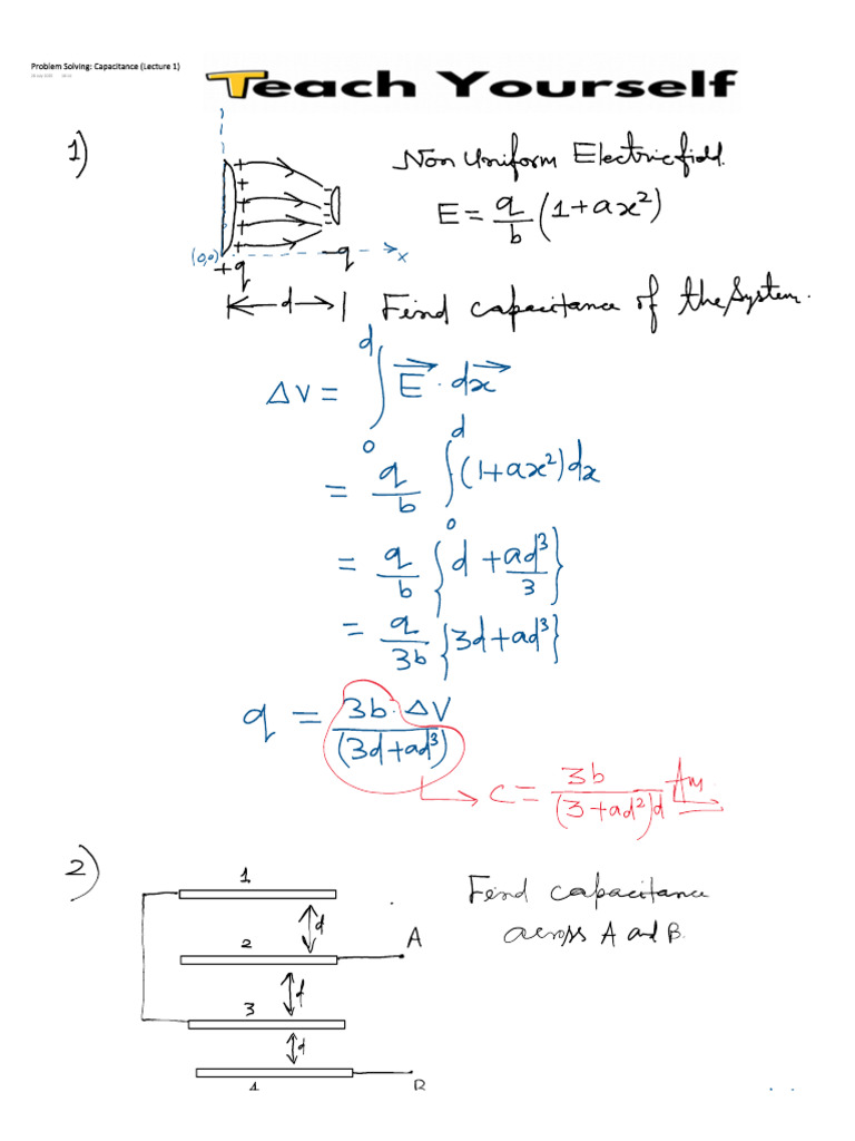 Capacitance Problem Solving 1 | PDF