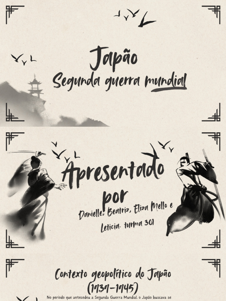 Japão na Segunda Guerra Mundial: Contexto e Impactos | PDF | Segunda ...