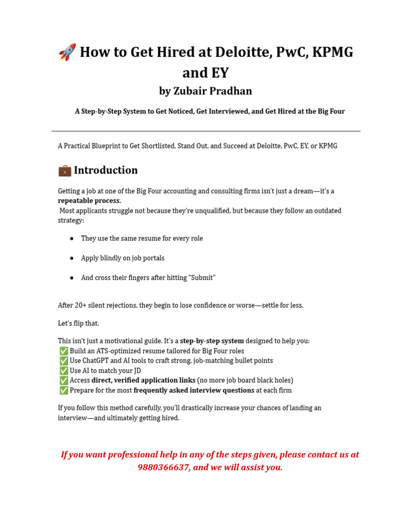 Getting Hired at Deloitte: A Guide | PDF | Audit | Résumé