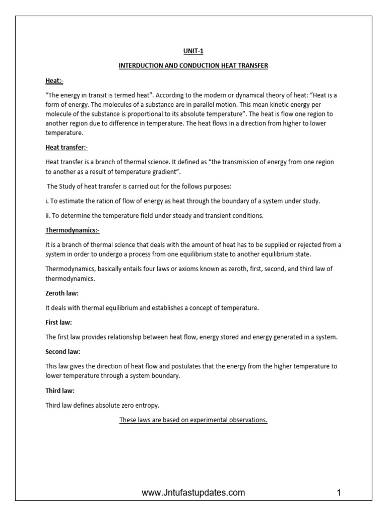 HT r16 - Unit-1 (Ref-3) | PDF | Heat Transfer | Heat