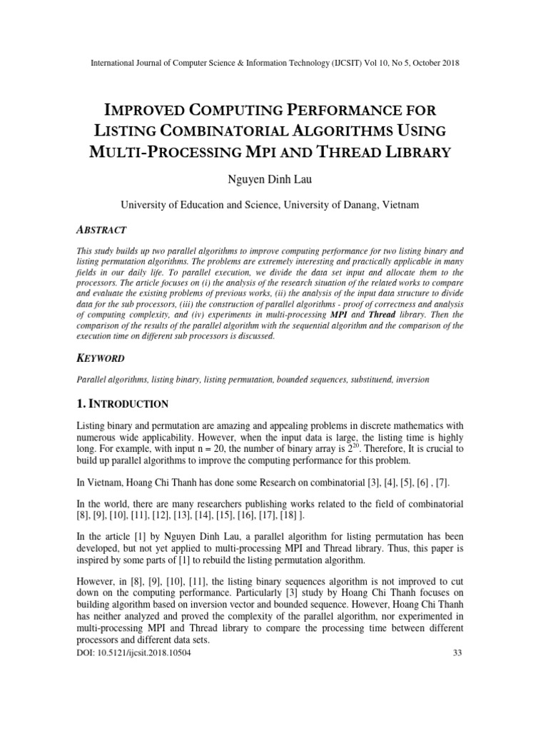 Improved Computing Performance For Listing Combinatorial Algorithms ...
