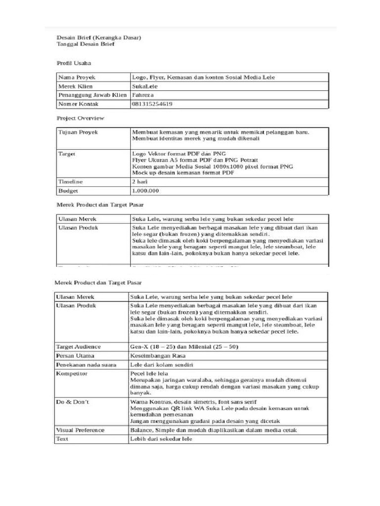 Contoh Brief | PDF