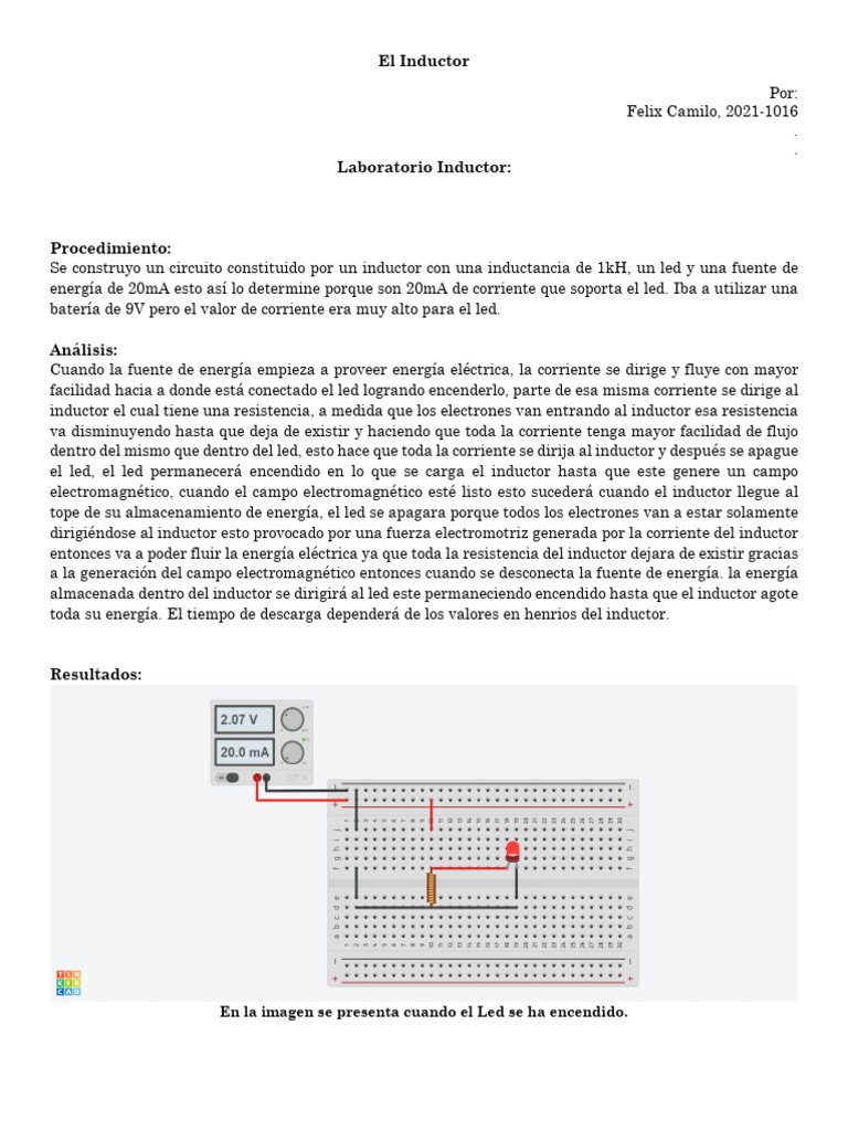 Lab El Inductor | PDF