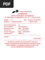 Template Struk SPBU Pertamina 2024 | PDF