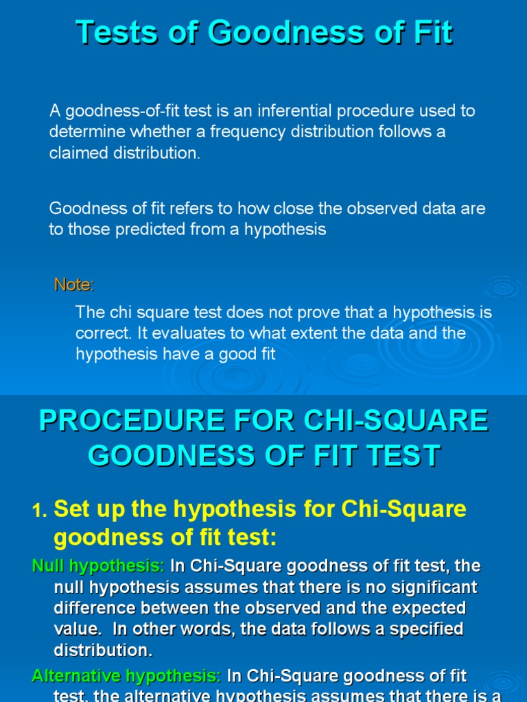 Test of Goodness of Fit | PDF | P Value | Goodness Of Fit