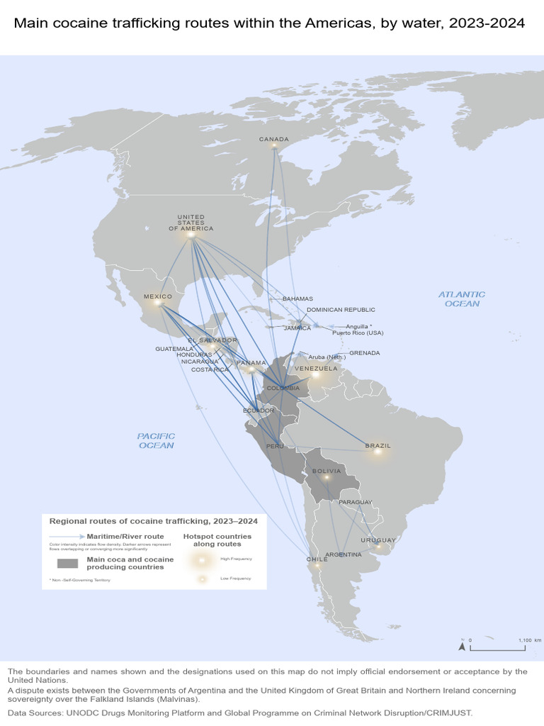 53C Main Cocaine Trafficking Routes Within The Americas by Water 2023 ...