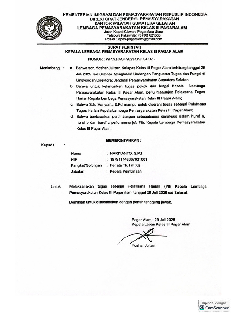 Surat PLH | PDF
