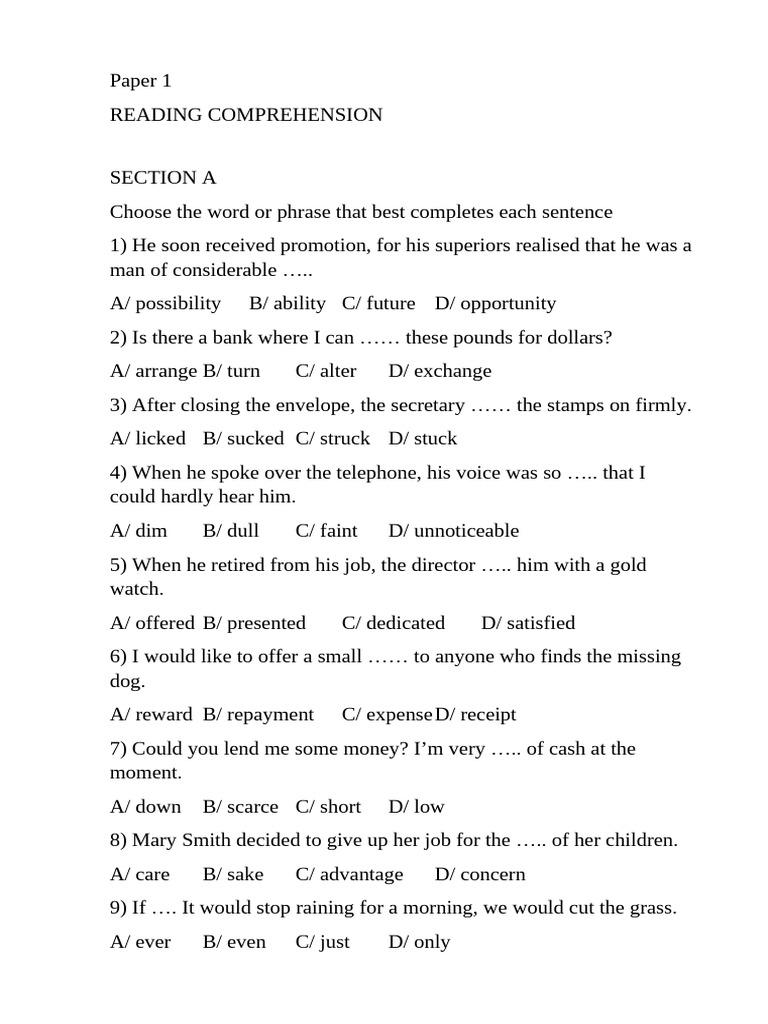 De Thi Tieng Anh Trinh Do C So2 | PDF | Wedding