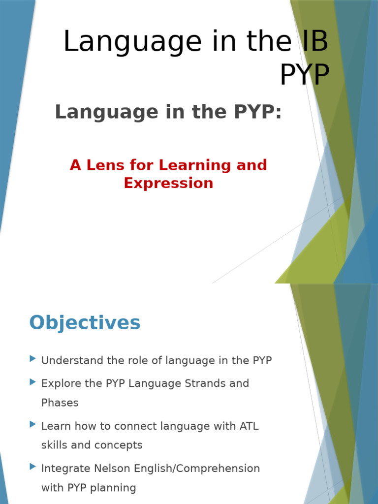 Language's Role in IB PYP Learning | PDF | Communication | Learning