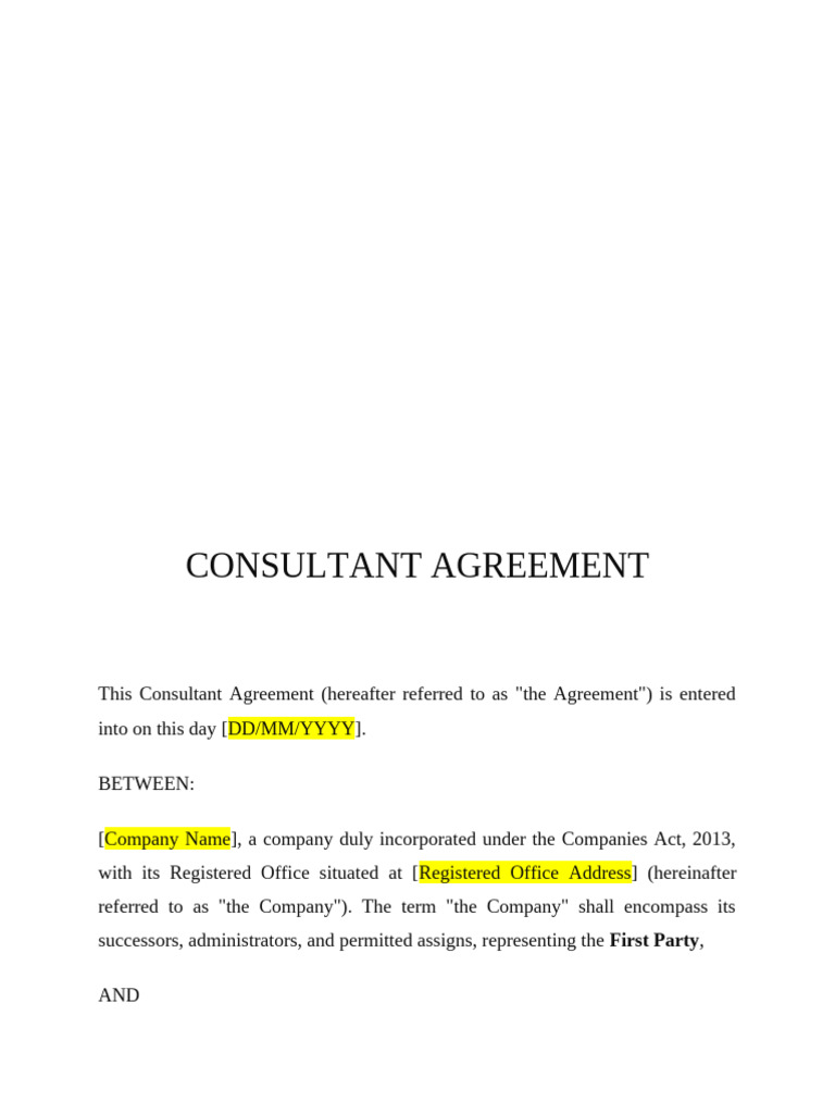 Consultant Agreement | PDF | Value Added Tax | Arbitration