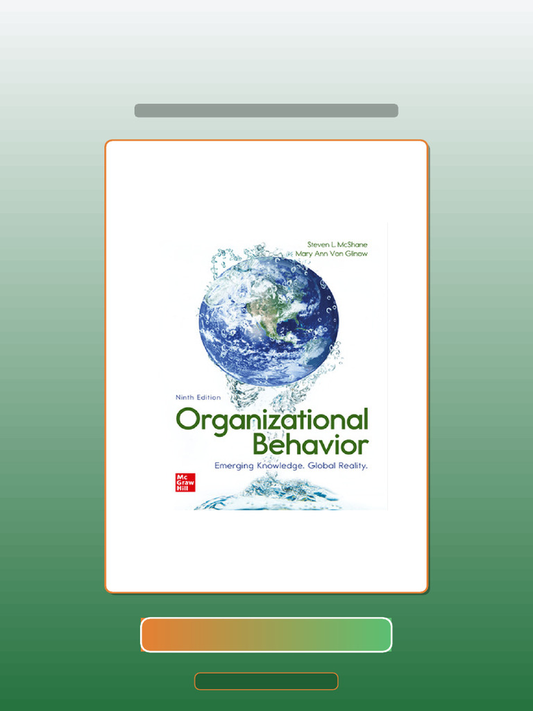 Organizational Behavior 9th Edition McShane Ebook and TestBank Bundle ...
