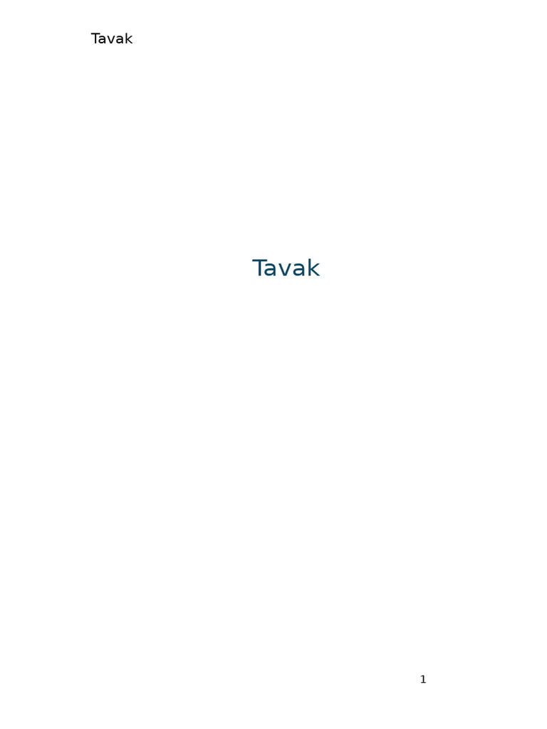 Tavak | PDF
