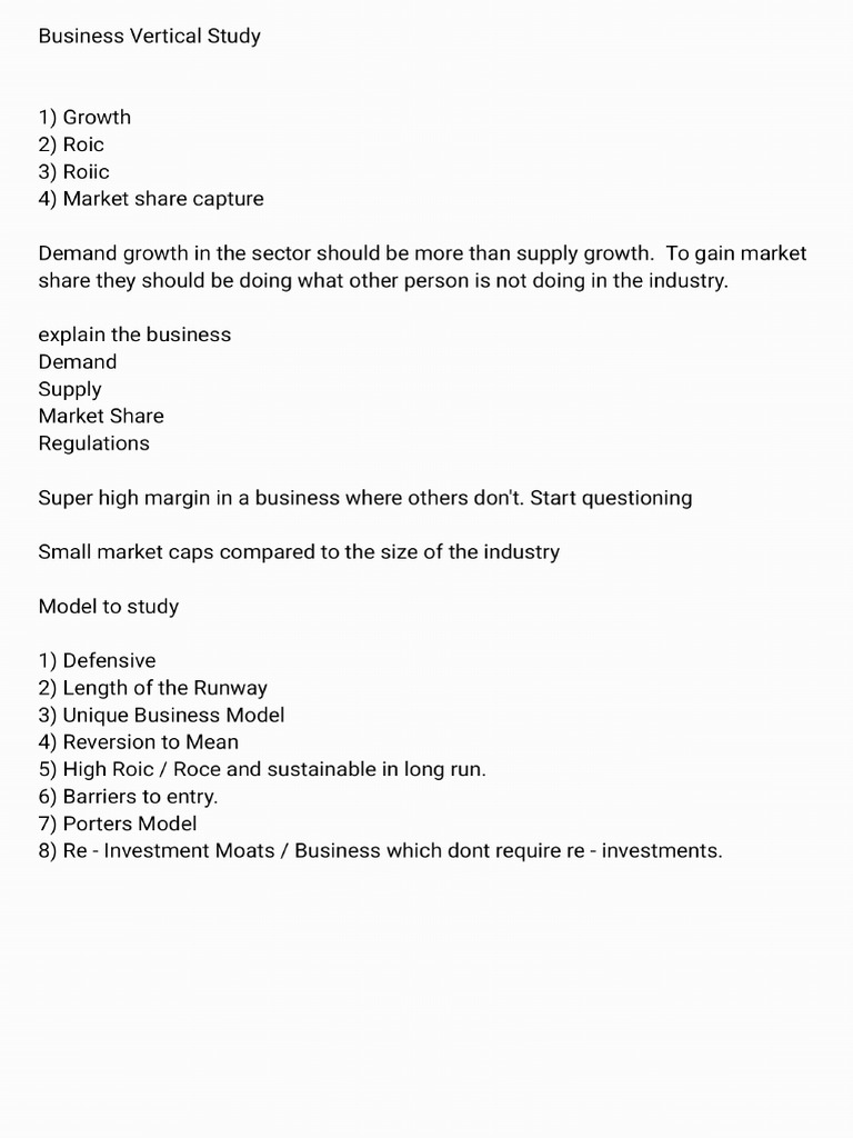 Business Vertical Study | PDF