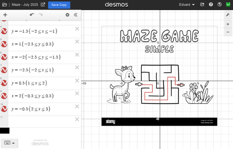 Maze - July 2025 Desmos | PDF
