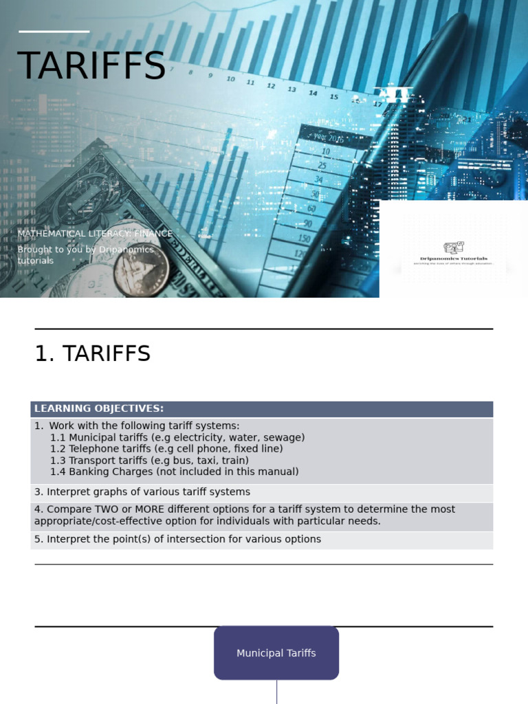 Understanding Tariffs in Maths Literacy | PDF