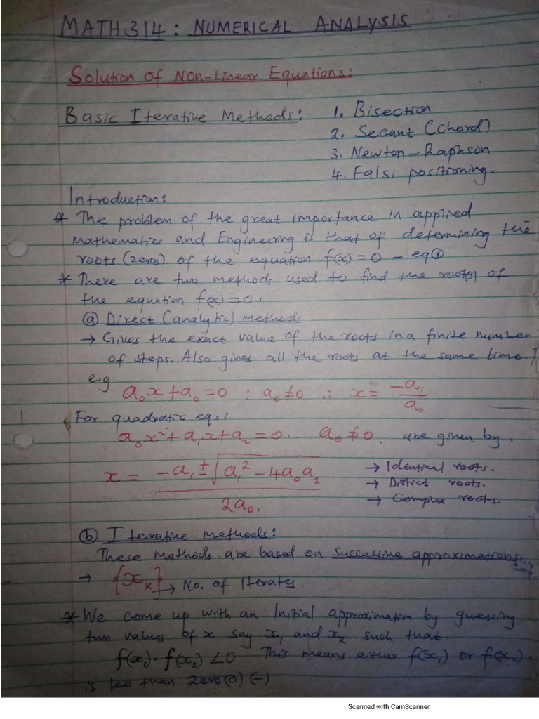 MATH 314 (Full Summary) | PDF