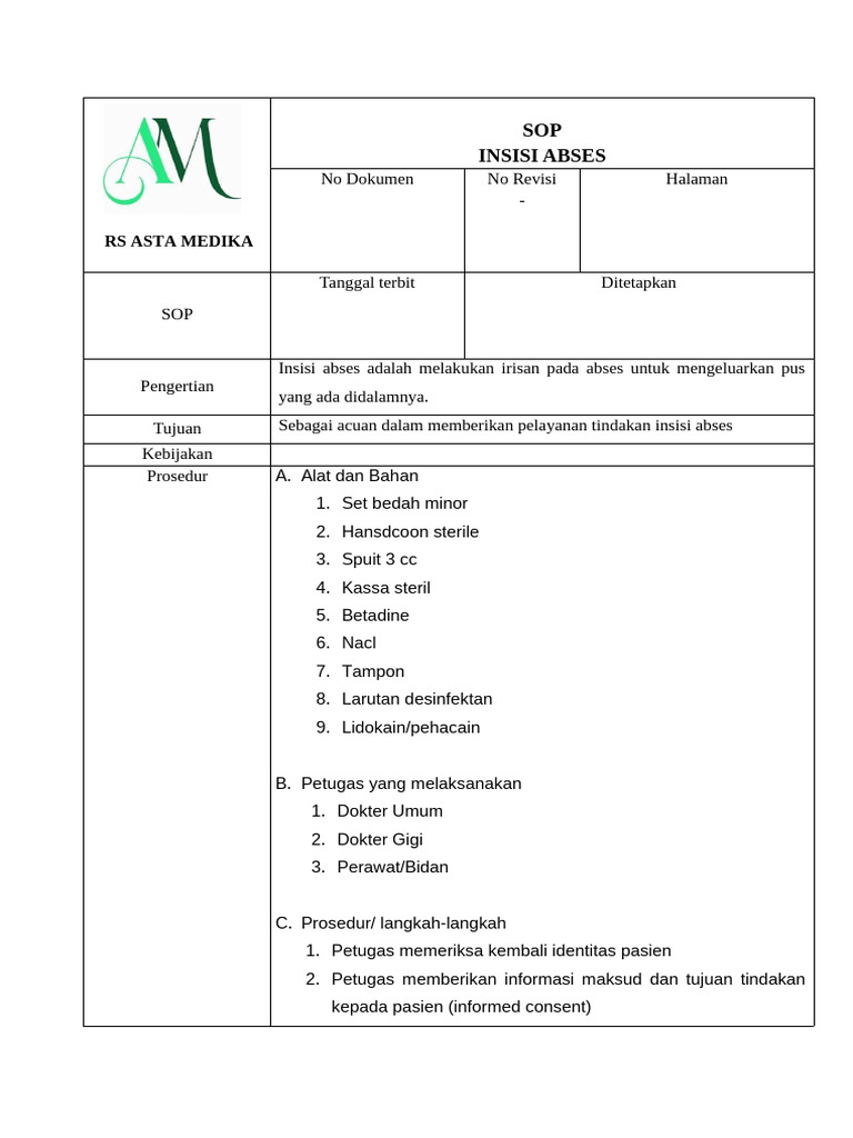 Megii SOP-INSISI-ABSES | PDF