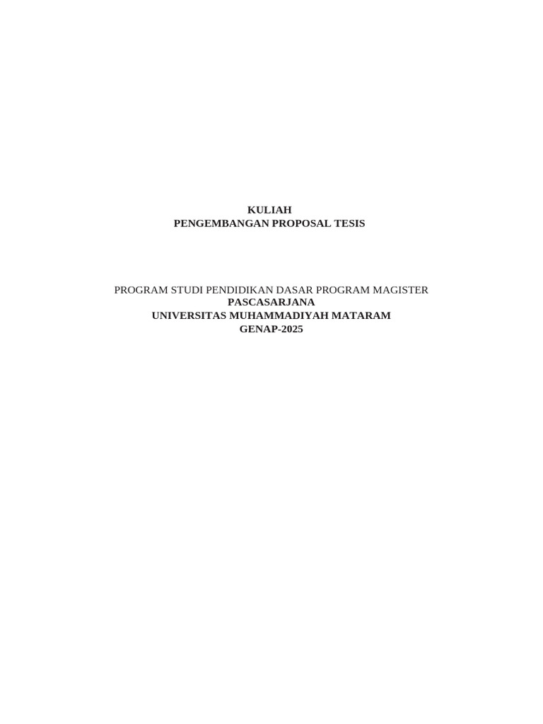 Template MK Pengembangan Proposal | PDF