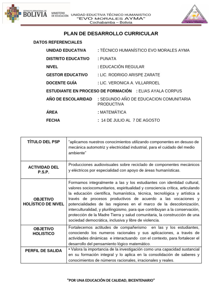 Segundo Año PDC | PDF | Número racional | Aprendizaje