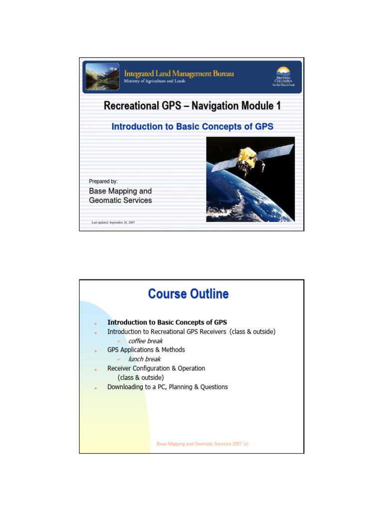 Handout-Recreational GPS Navigation-Module1 | PDF | Global Positioning ...