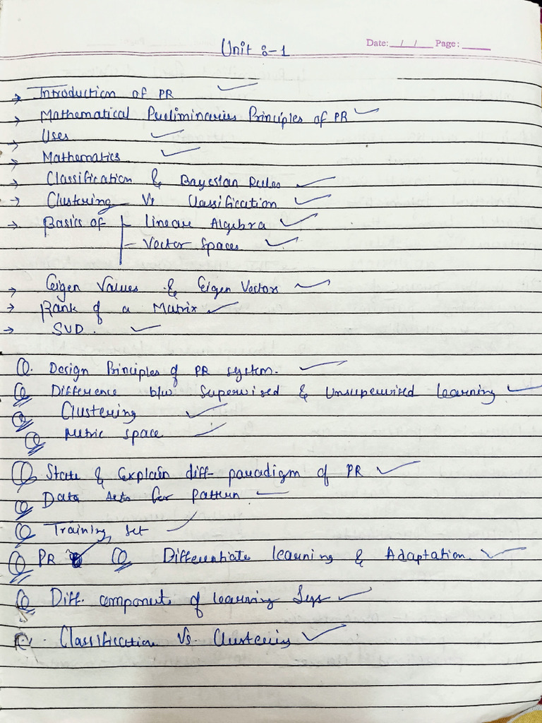 PR Unit 1 Notes | PDF
