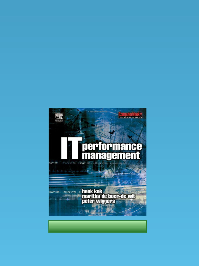 (Ebook) IT Performance Management (Computer Weekly Professional) by Peter Wiggers, Maritha de ...