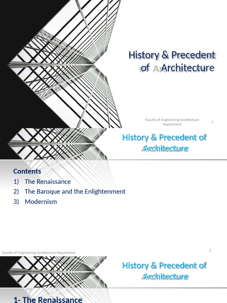 3.1 - History & Precedents of Architecture2 | PDF | Baroque | Renaissance