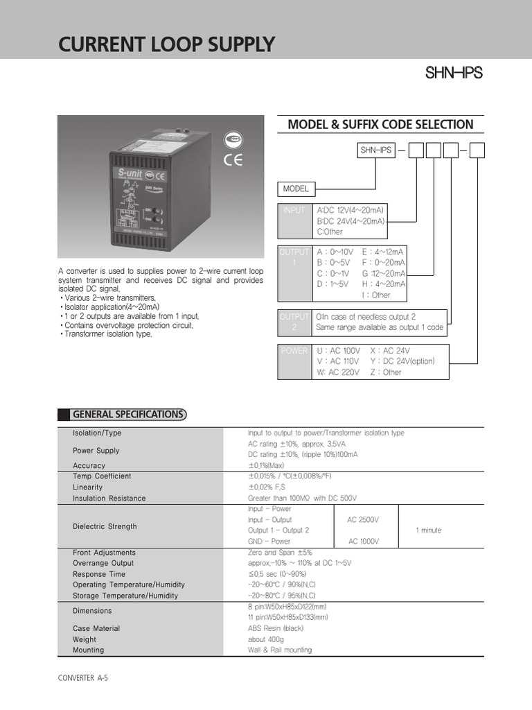 Shinho System Converter Specifications | PDF