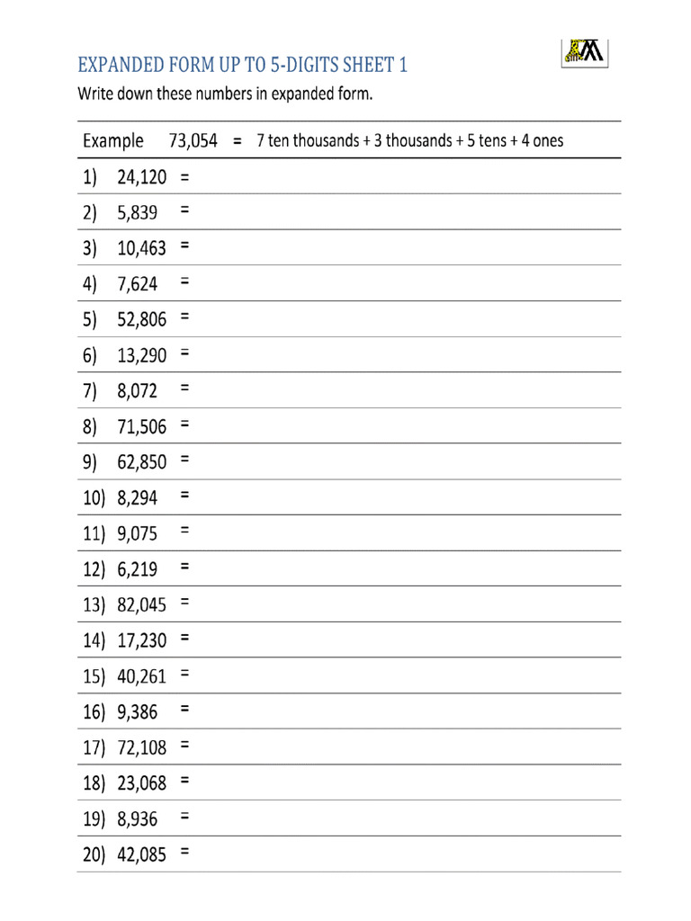 Math Expanded Form | PDF