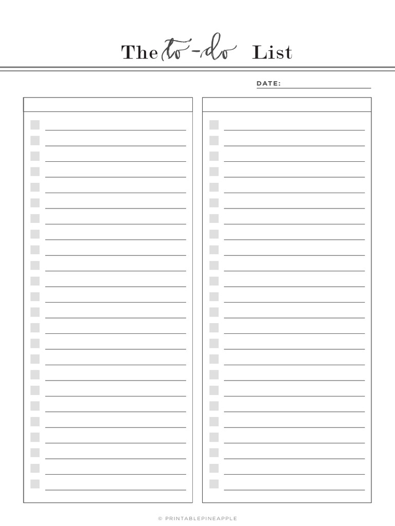 A4 - To Do List | PDF