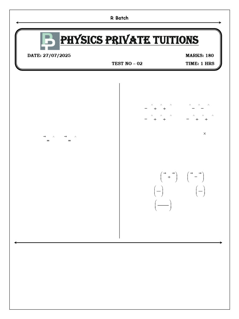 Physics Measurements and Vectors Quiz | PDF | Euclidean Vector | Geometry
