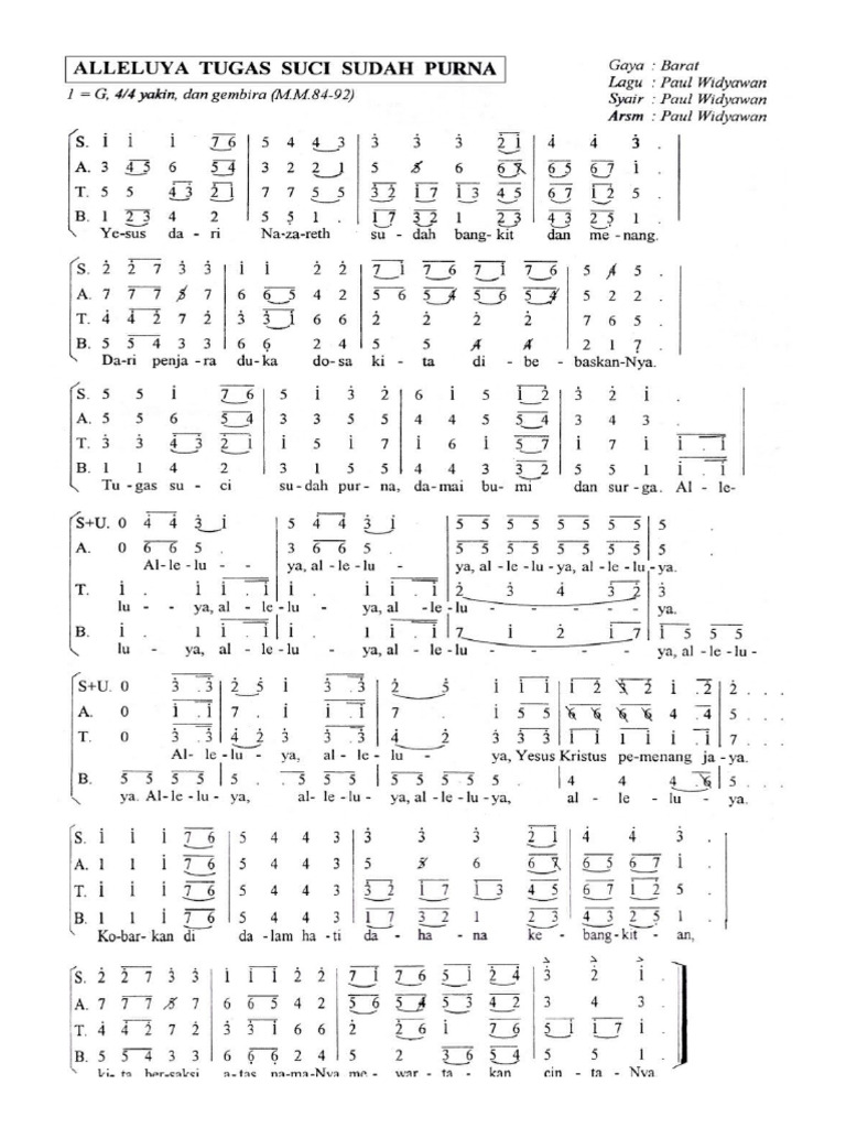 Aleluya Tugas Suci Sdh Purna | PDF