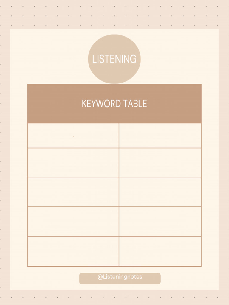 Keyword Table | PDF